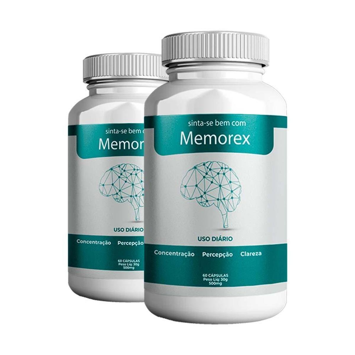 2 Potes - Memorex Suplemento Alimentar - 60 Caps - Azul | Netshoes