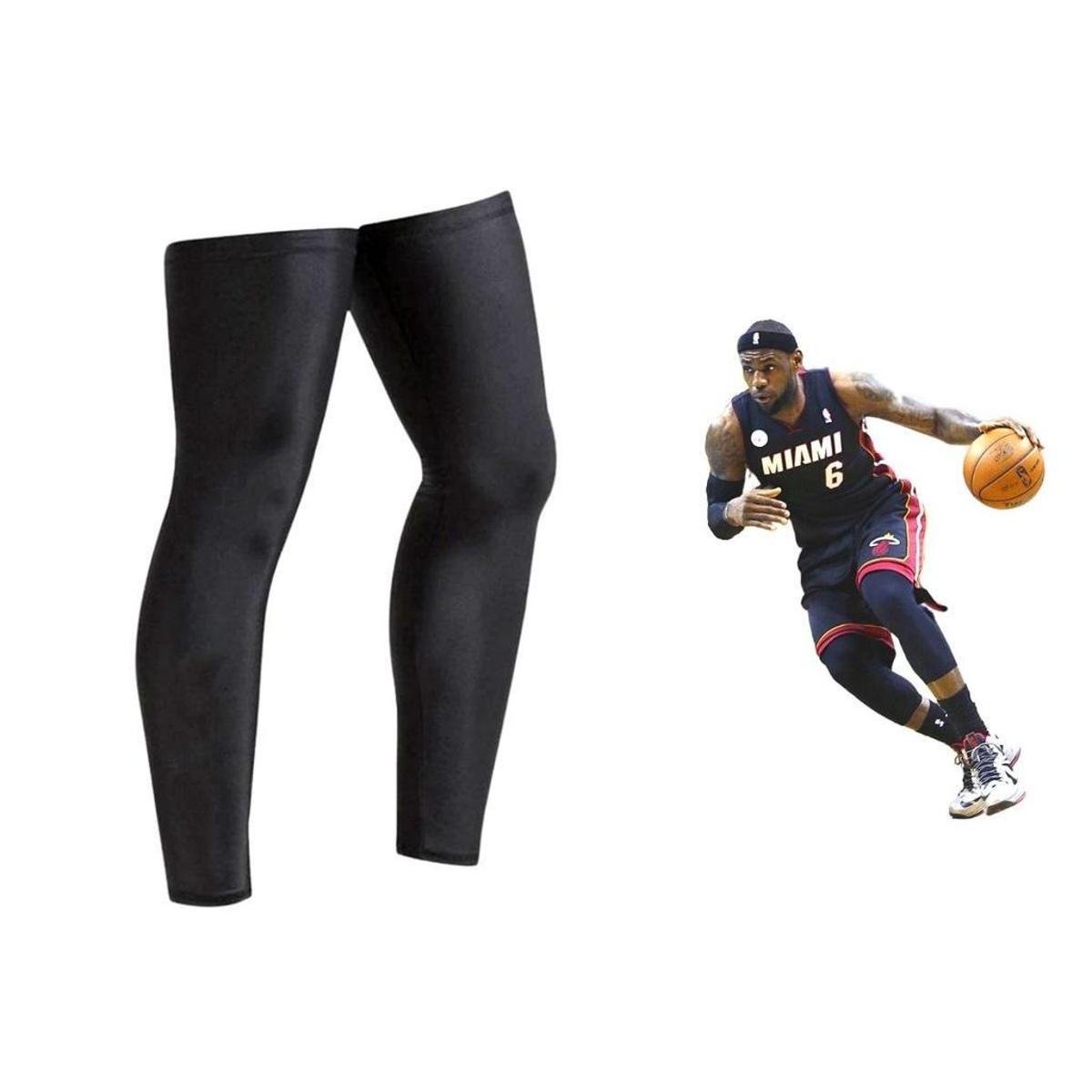 2x Protetores de Perna Basquete Sleeve Joelho Profissional - Azul ...