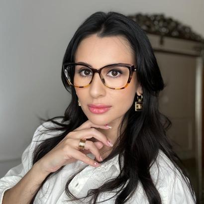 Armação de Óculos Feminino Modelo Donna Modinha Lê Belle - Colorido ...