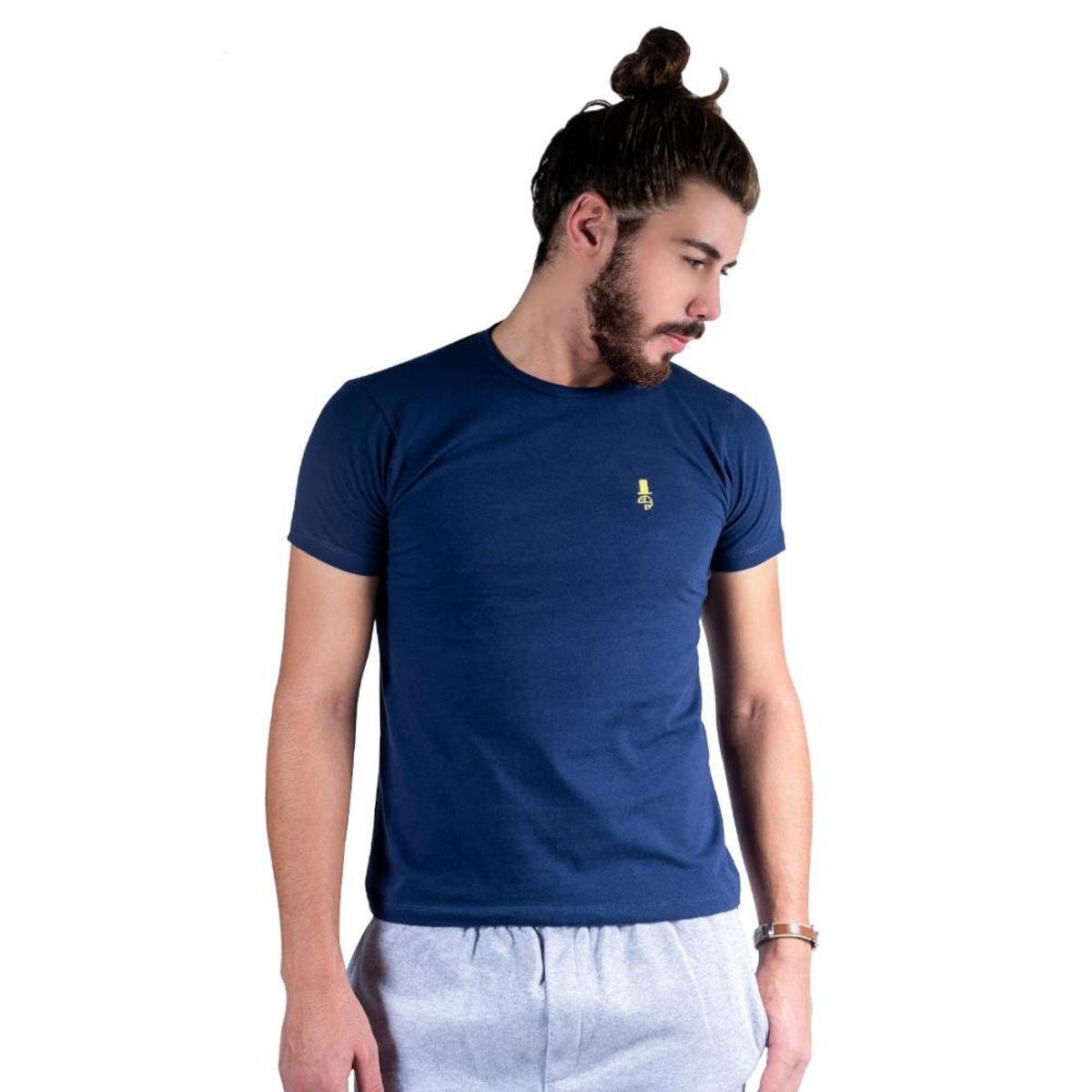 Baby Look Mister Fish Básica Elastano Top Hat - Marinho | Netshoes