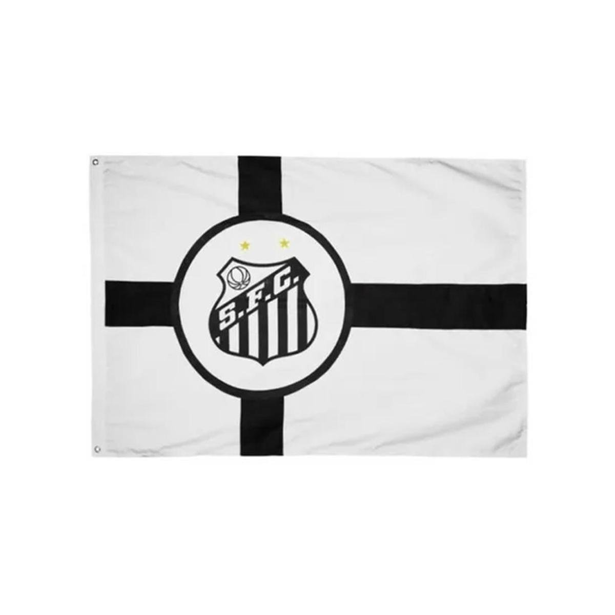 Bandeira Oficial Do Santos 68x98cm Dupla Face 1,5 Panos - Branco | Netshoes