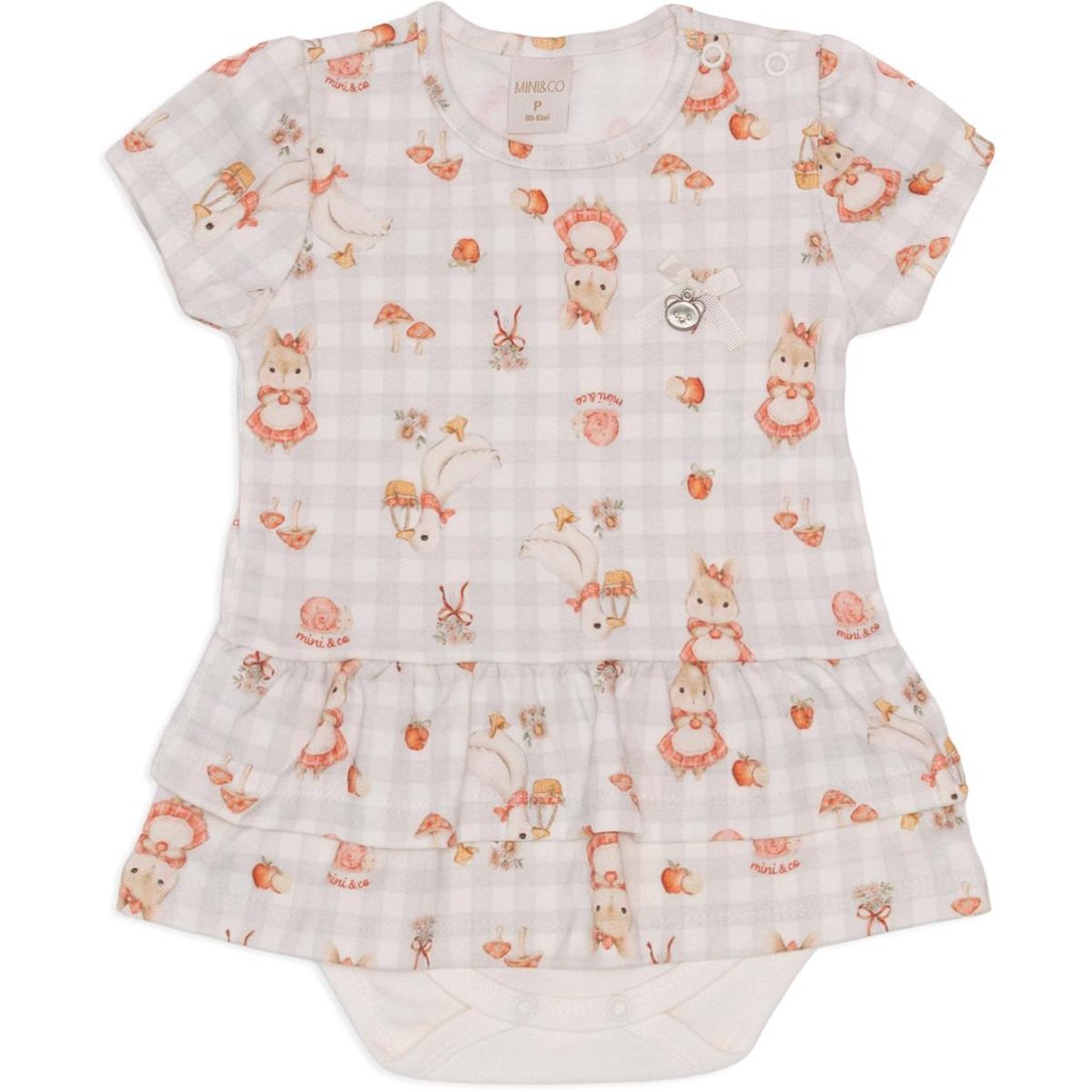 Banho de Sol Manga Curta Off White Menina Hamster Mini & Co - Off White ...