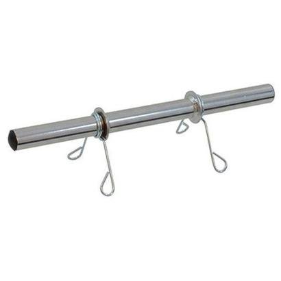 Barra 40cm Oca Galvanizada Prata p/ Halteres c/ Presilhas Jfit - Prata ...