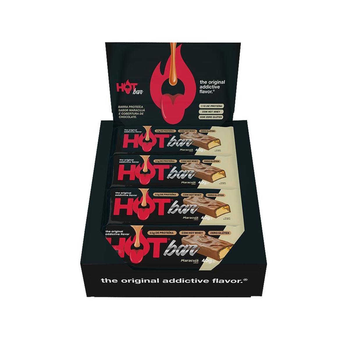 Barra Proteica Hot Display C/12 Uni - Hot Fit - Maracujá | Netshoes