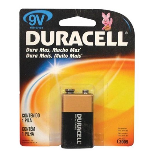 Bateria Duracell Plus Power - Alcalina - 9V - MN1604 - Colorido | Netshoes