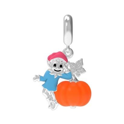 Berloque Duende Signo de Virgem Link de Prata e Resina. - Prata | Netshoes
