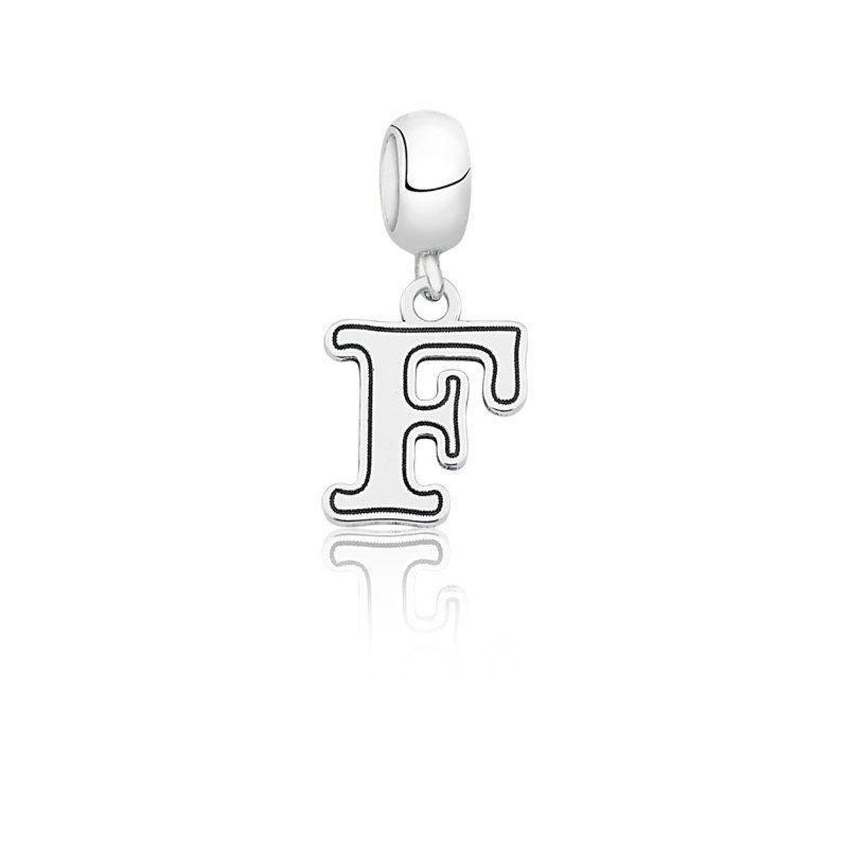 Berloque Letra F - Prata | Netshoes