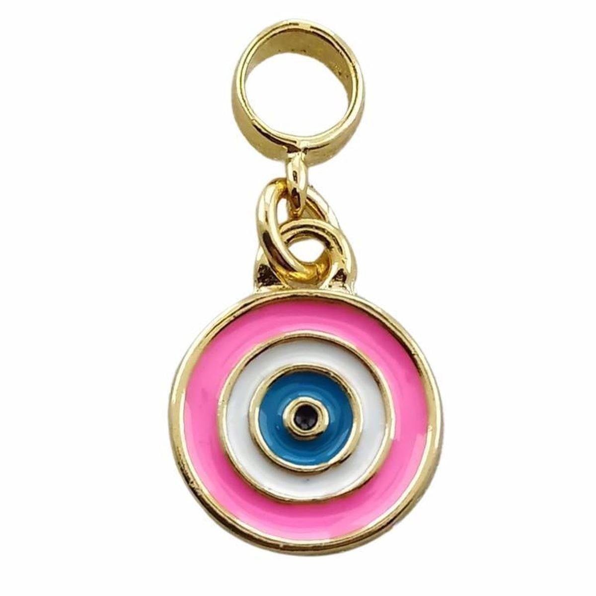 Berloque Olho Grego Banho Ouro 18k - Rosa | Netshoes