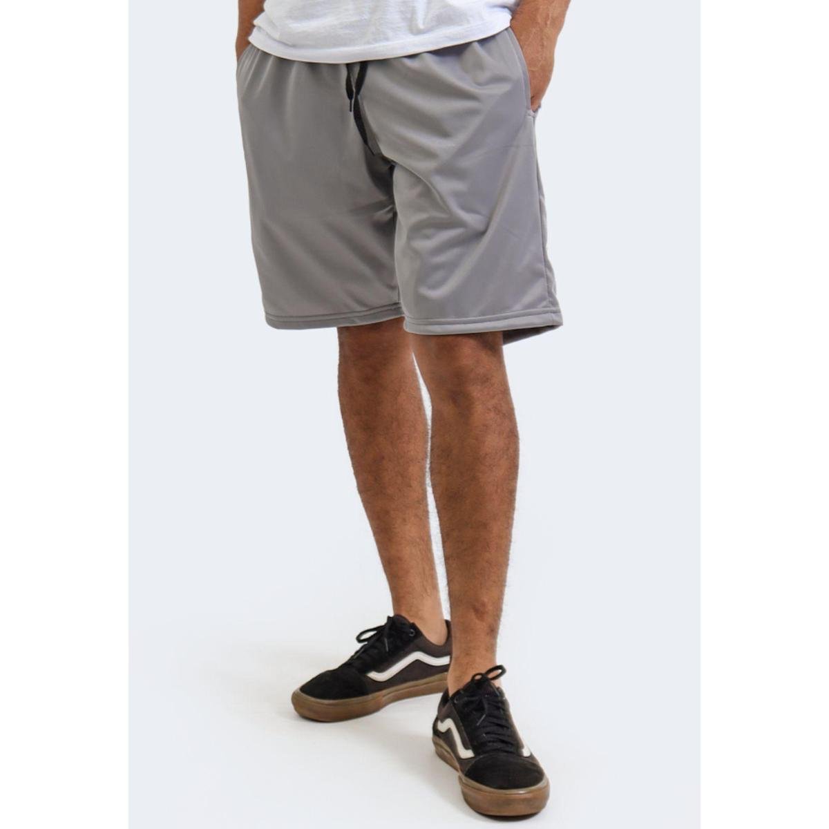 Bermuda de Treino Short Chimpa Masculino Leve Para Academia - Cinza ...