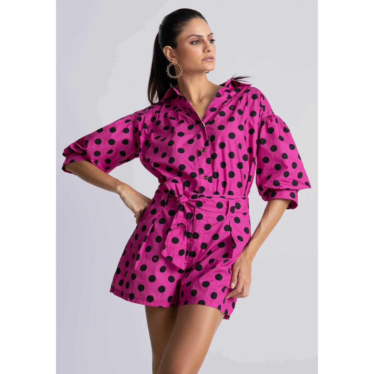 Bermuda Evasê Alfaiataria Lança Perfume - Rosa | Netshoes