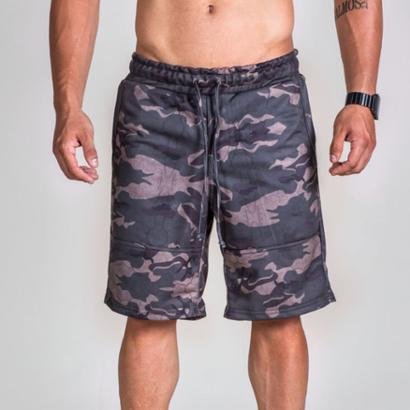 Bermuda Moletom Surty Camo Print Masculina - Verde | Netshoes