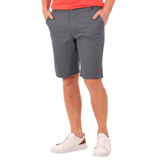 Bermuda Ralph Lauren Masculina Sarja Stretch Grafite - Cinza | Netshoes