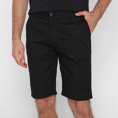 Bermuda Sarja Taco Chino Masculina - Preto | Netshoes