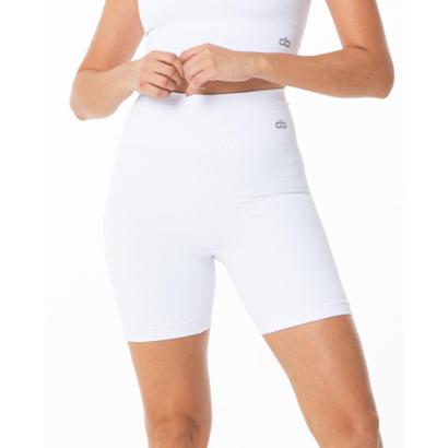 Bermuda Seamless Sem Costura Canelado Breed Fit Feminina - Branco ...