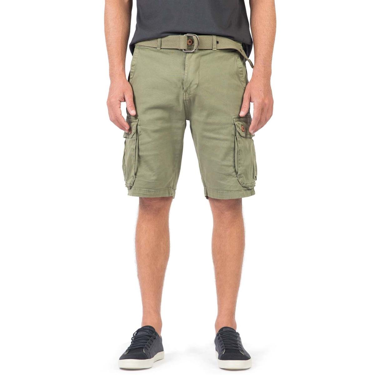 Bermuda Taco Cargo com Cinto Masculina - Verde | Netshoes