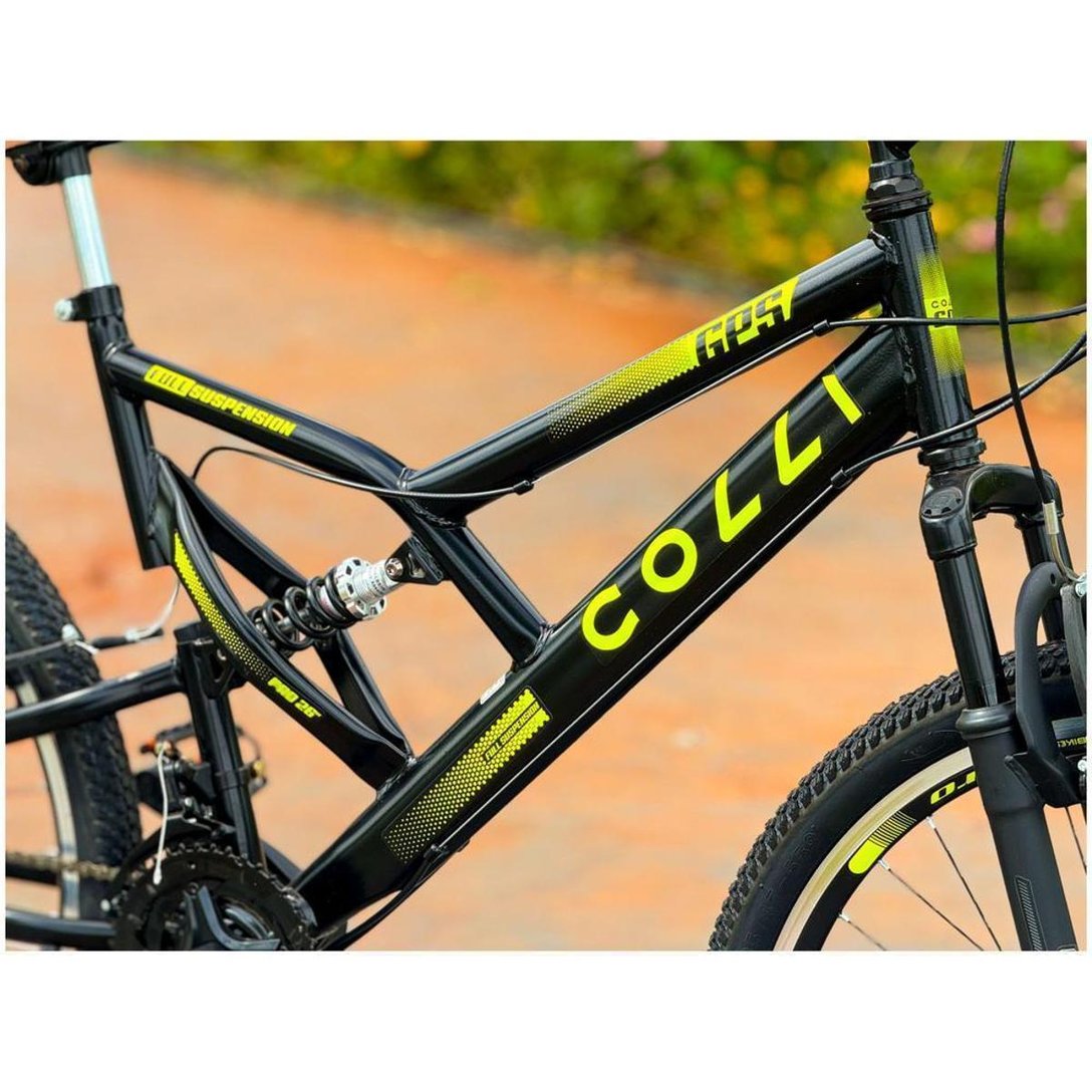 Bicicleta Aro 26 Colli GPS Freio V-Brake Aço Carbono 21 Marchas - Preto ...