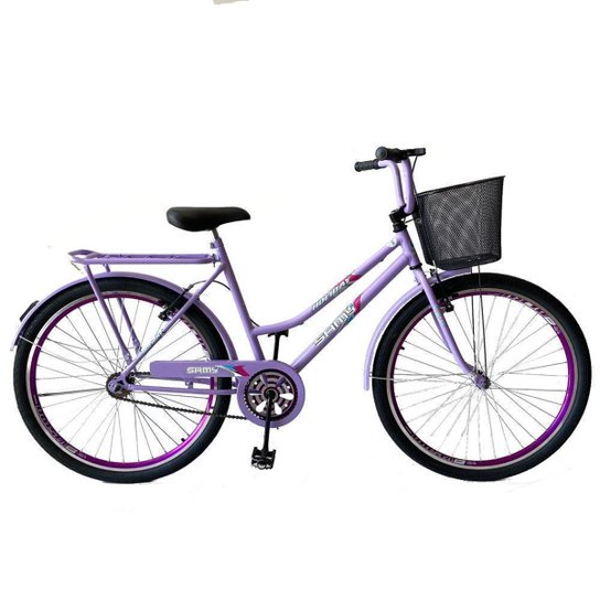 Bicicleta Aro 26 Feminina Retro Urbana Tropical Freios V Brake Rodas ...