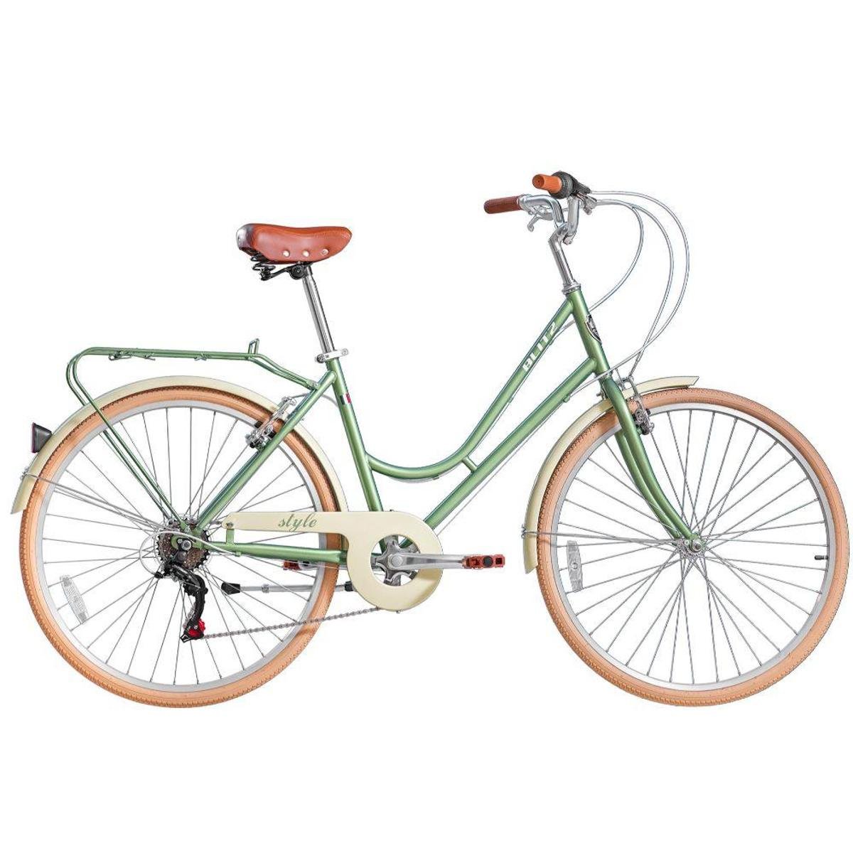 Bicicleta Blitz Vintage Style Aro 26 Shimano 7v - Verde | Netshoes