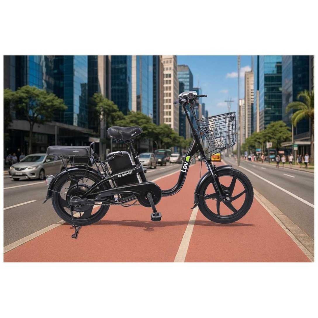 Bicicleta Elétrica Aro 18" LEV E-Bike 350W - Preto | Netshoes
