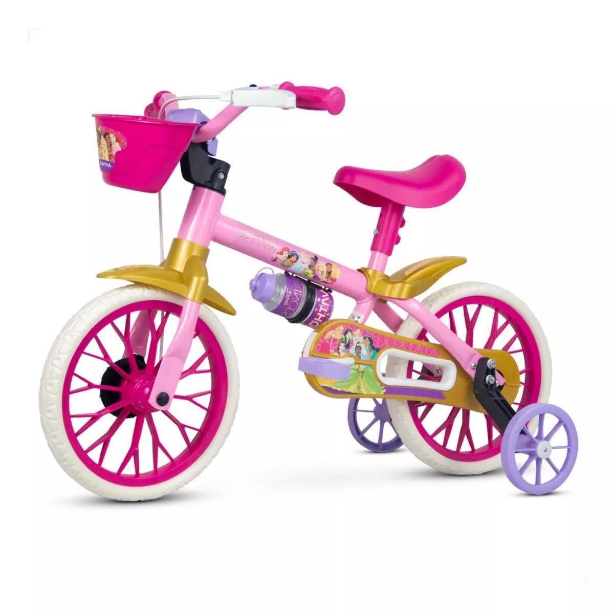Bicicleta Infantil Nathor Aro 12 Princesas Disney - Rosa | Netshoes