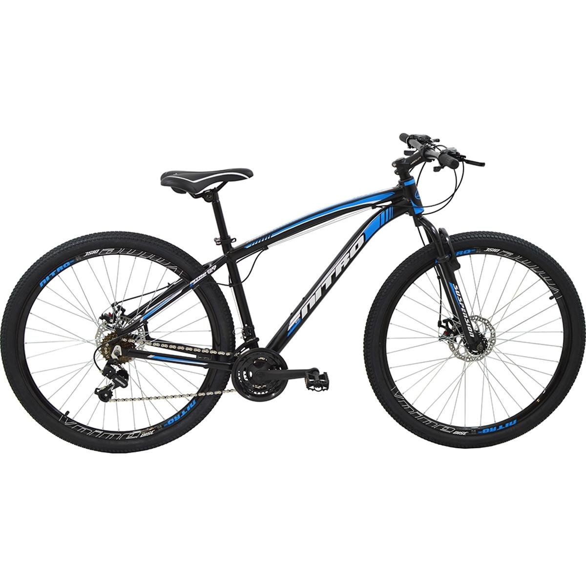 Bicicleta Nitro Mtb Aro 29 Aluminio Freio A Disco 21V - Azul | Netshoes