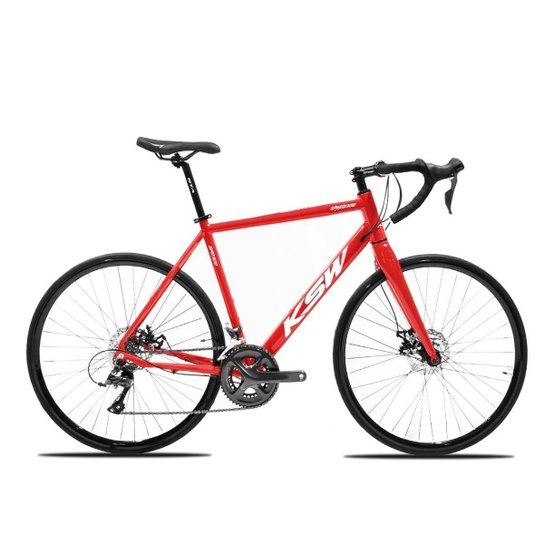Bicicleta Speed Aro 700 KSW Road 18 Marchas Aluminio Freio Disco ...