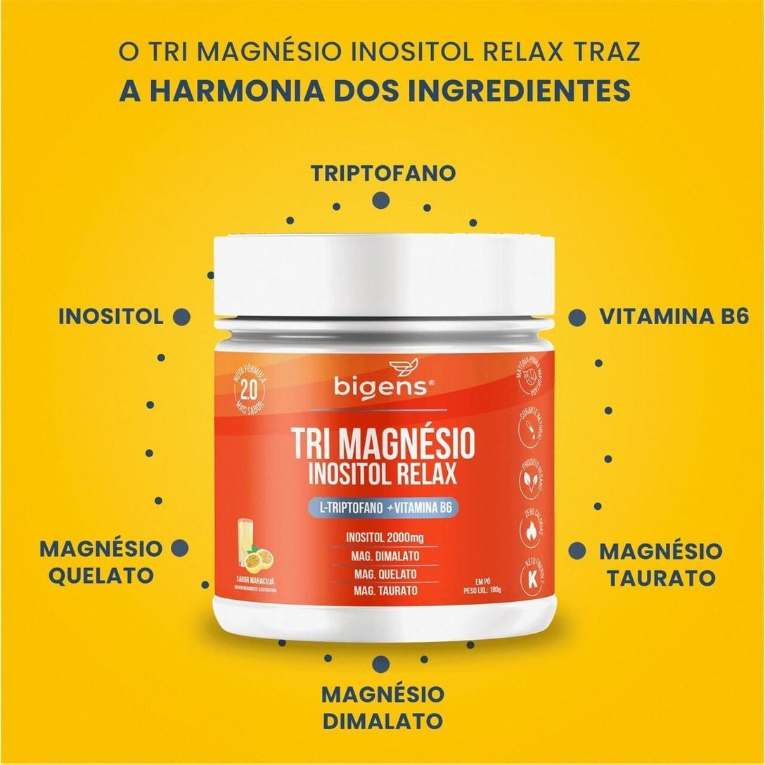 Bigens Tri Magnésio Inositol Relax 180G Maracujá - undefined | Netshoes
