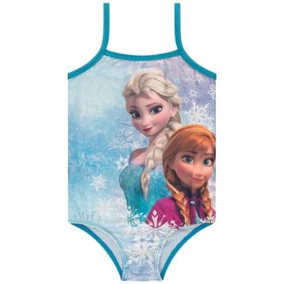 Biquíni Infantil Da Frozen Maiô Elsa Moda Praia Criança - Azul | Netshoes