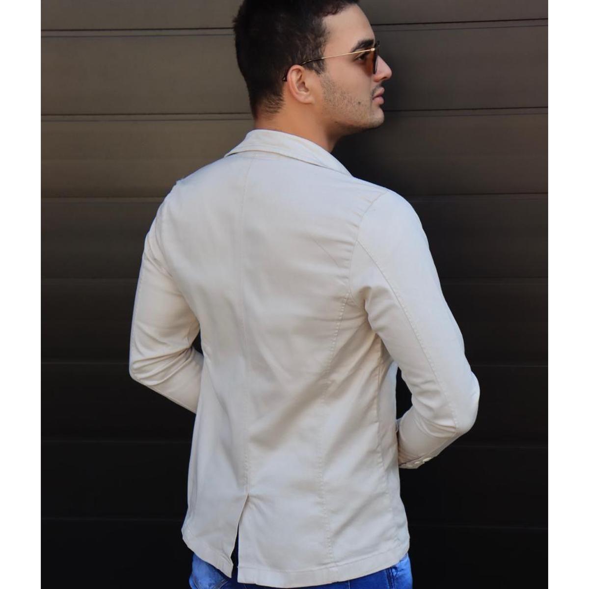 Blazer Estilo Casual Esporte Fino Masculina - Areia | Netshoes