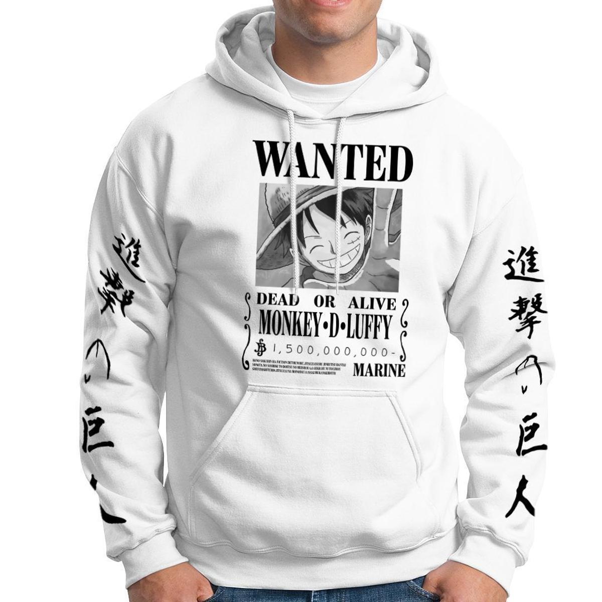 Blusa Moletom Piece Monkey Luffy Masculino Feminino Em Algodão Com ...