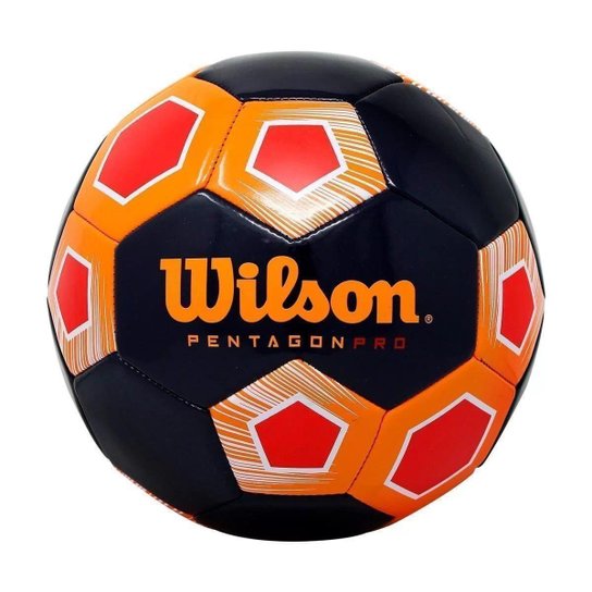 Bola de Futebol Wilson Pentagon Pro Preto e Vermelho - Preto | Netshoes