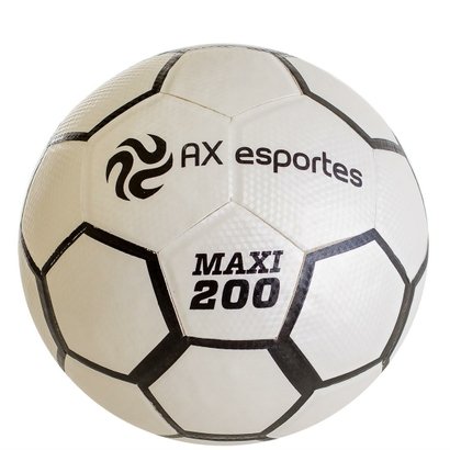 Bola de Futsal AX Esportes Maxi 200 Matrizada com 32 Gomos - Branco ...