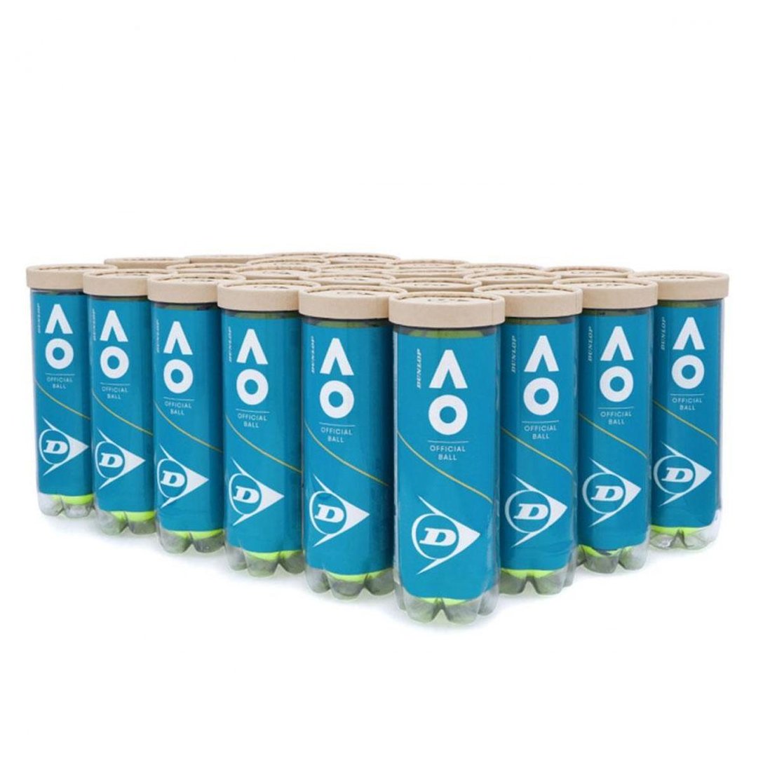 Bola de Tênis Dunlop Australian Open Tubo Caixa Com 24 Tubos - Amarelo ...