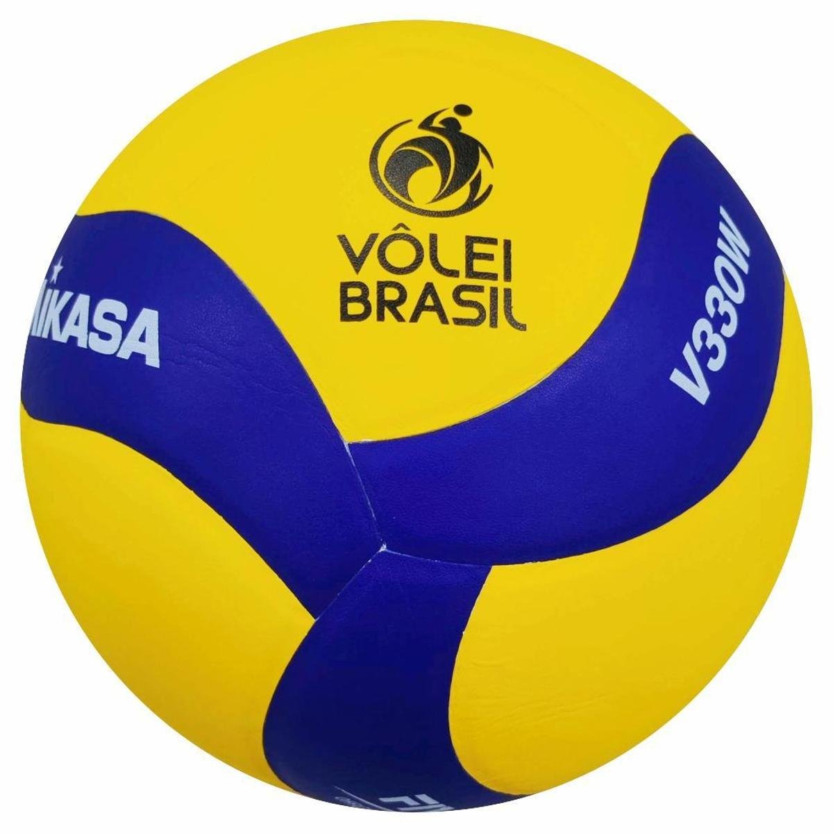 Bola Vôlei Mikasa V330W Oficial - Padrão FIVB Mais Inflador - Amarelo ...