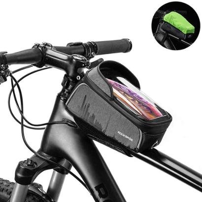 Bolsa Case RockBros Quadro Top Tube Com Suporte de Celular - Preto ...