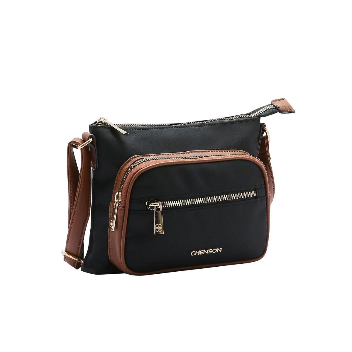 Bolsa Chenson Feminina Microfibra Transversal 3184132 - Preto | Netshoes