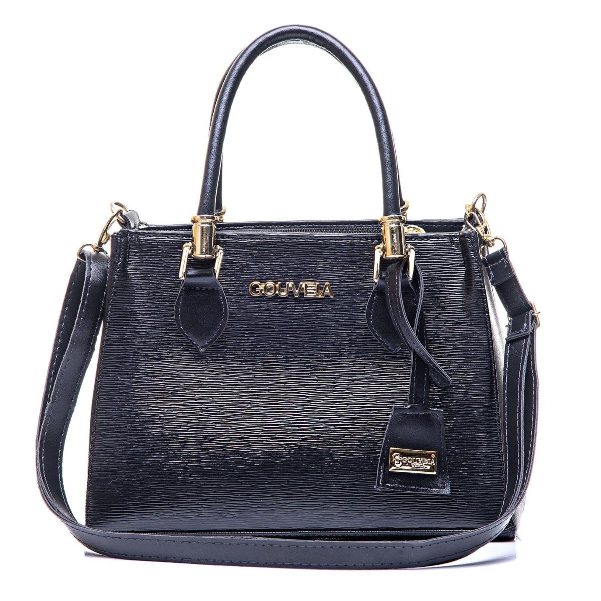 Bolsa Gc Gouveia Costa Lorena Alça Removivel Luxo Feminina - Preto ...