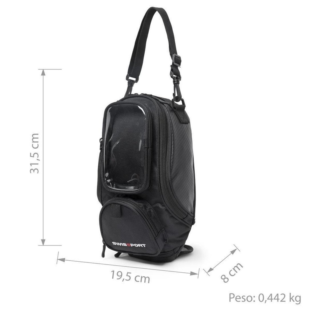 Bolsa Mala de Tanque Alforge Moto Imã Reforçada 2 em 1 Preto - Preto ...