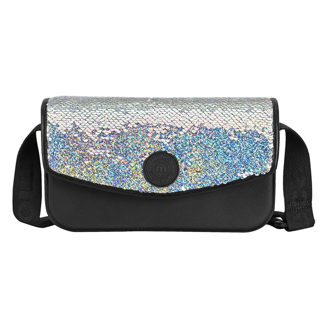 Bolsa Moleca Paetê Transversal Feminina - Preto | Netshoes