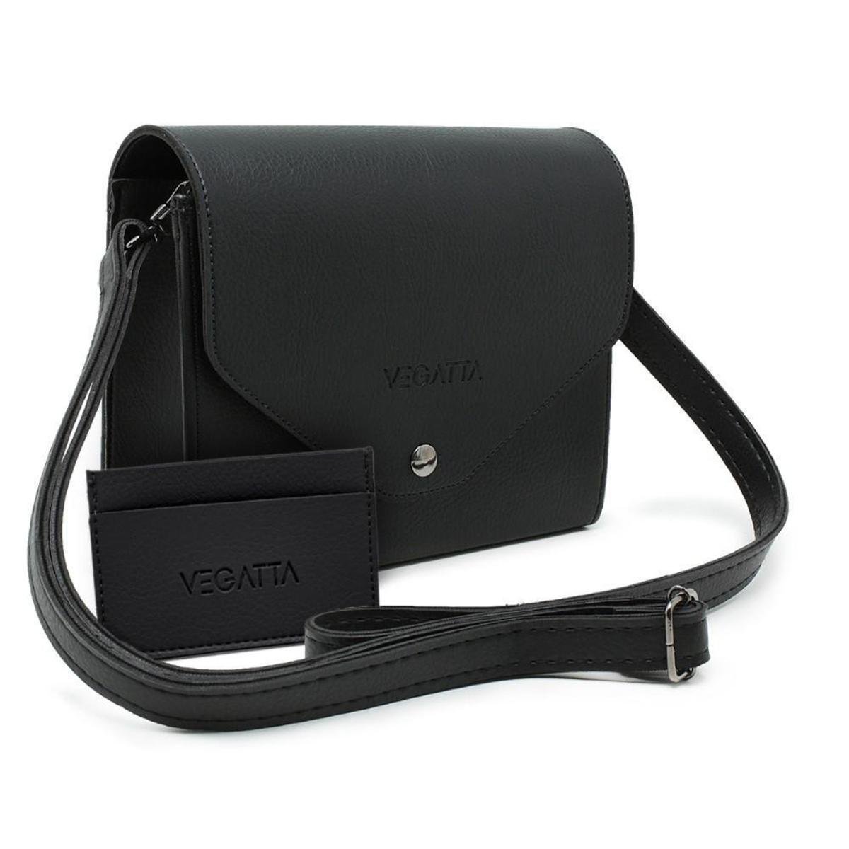 Bolsa Transversal Flap Feminina Fechamento Botão de Ima Com Porta ...