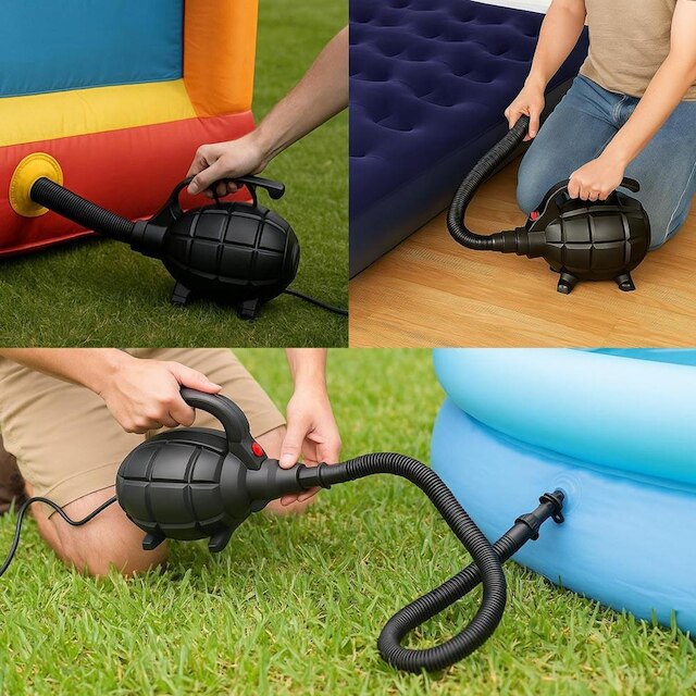 Bomba De Ar Elétrica Premium Pump Grande 600W Com 4 Bicos Vg Plus ...