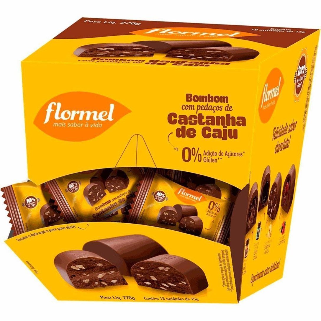 Bombom Flormel Com PedaCos De Castanha De Caju 270 G - Castanha ...