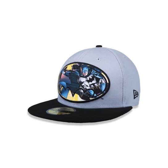 BONÉ 59FIFTY BATMAN ABA RETA CINZA NEW ERA FECHADO - Cinza | Netshoes
