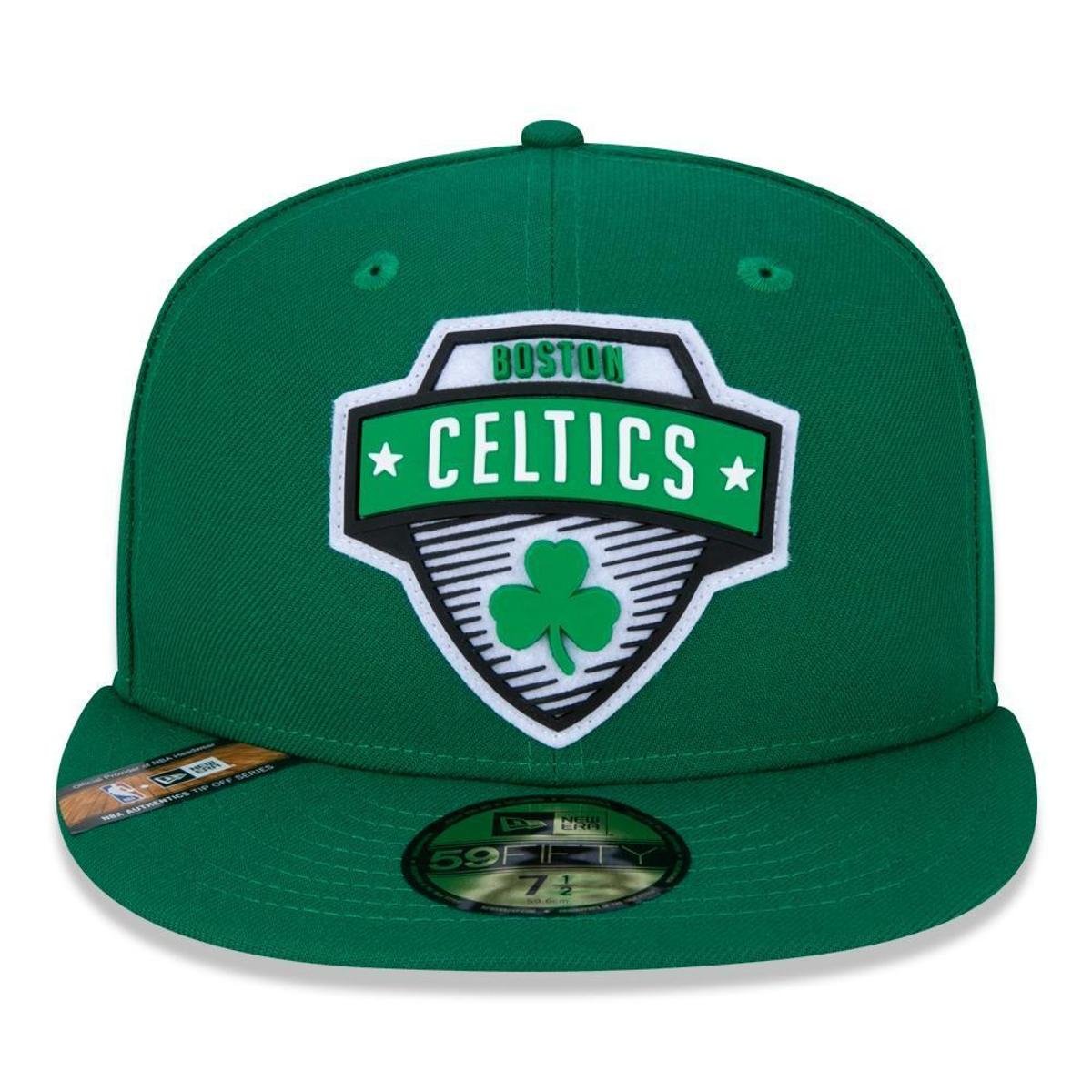 BONÉ 59FIFTY BOSTON CELTICS NBA ABA RETA FITTED VERDE NEW ERA FECHADO ...