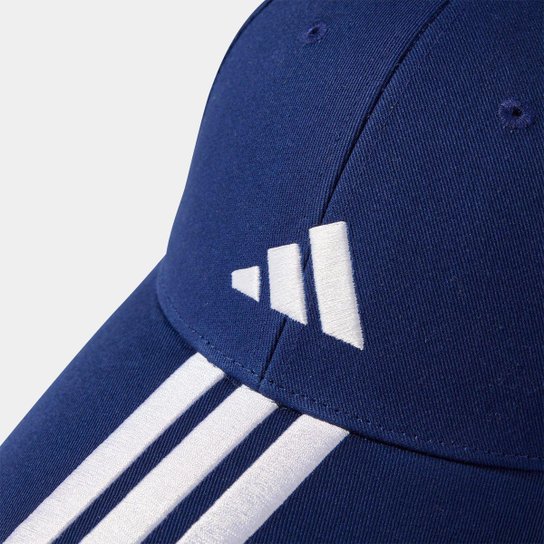 Boné Adidas Aba Curva Strapback 3 Listras - Azul | Netshoes