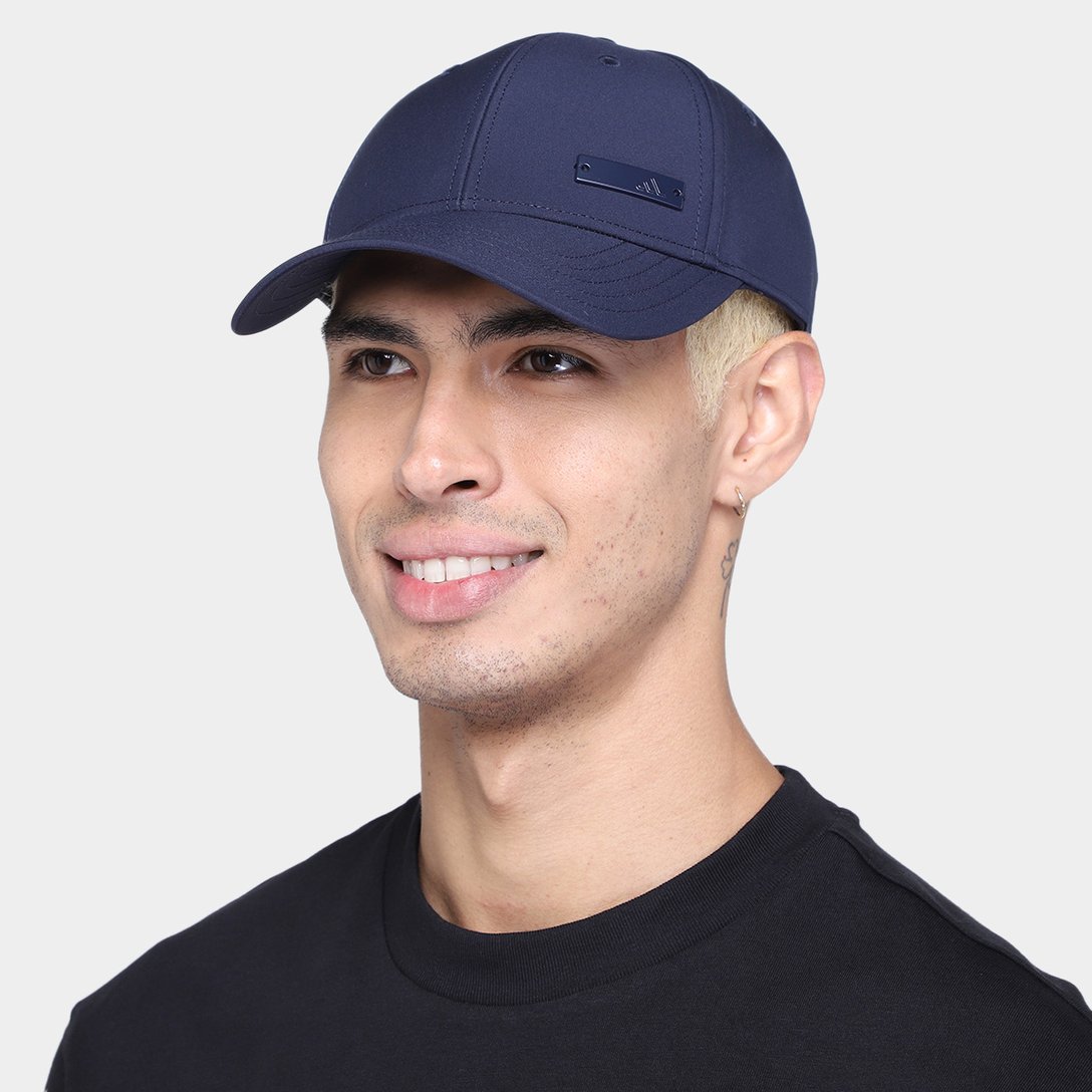 Boné Adidas Aba Curva Strapback Essentials Básico - Marinho | Netshoes