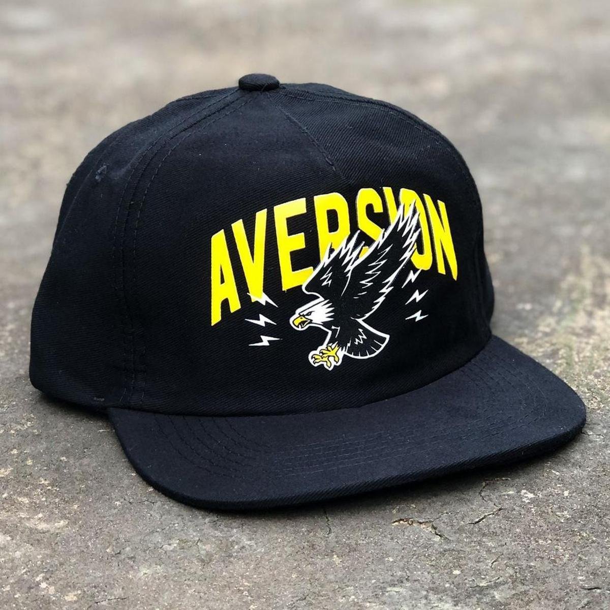 Boné Aversion Snapback Desestruturado Aba Reta - Model Eagle - Preto ...