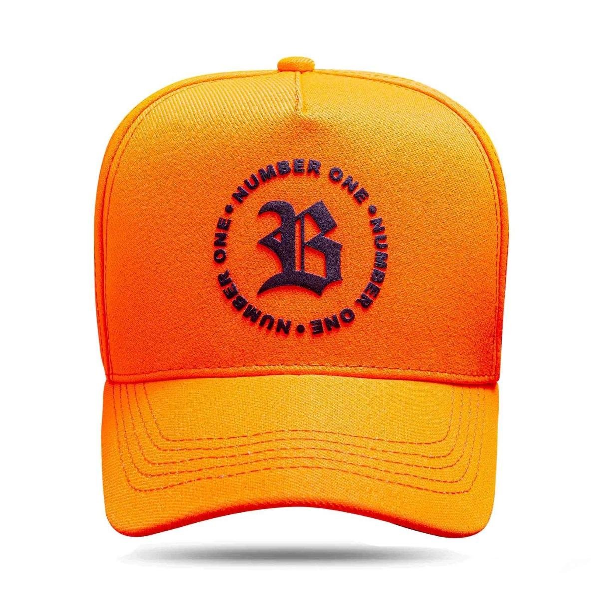 Boné BLCK Brasil Aba Curva Snapback Logo Number One Neon - Laranja ...
