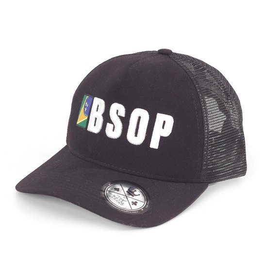 BONÉ BSOP LOGO PRETO - Preto | Netshoes