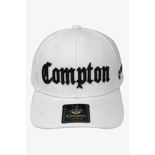 Boné Compton Aba Curva Snapback Classic Branco - Branco | Netshoes
